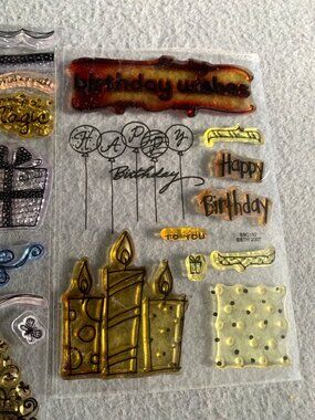 Hot Off The Press | Office | Birthday Wishes Clear Stamps Set Cakes ...